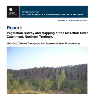 Territory Stories - Vegetation survey and mapping of the McArthur River ...
