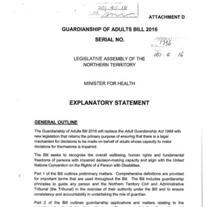 Territory Stories - Explanatory Statement Guardianship of Adults Bill ...
