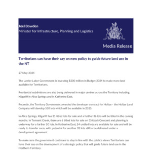 Territory Stories - Territorians can have their say on new policy to ...