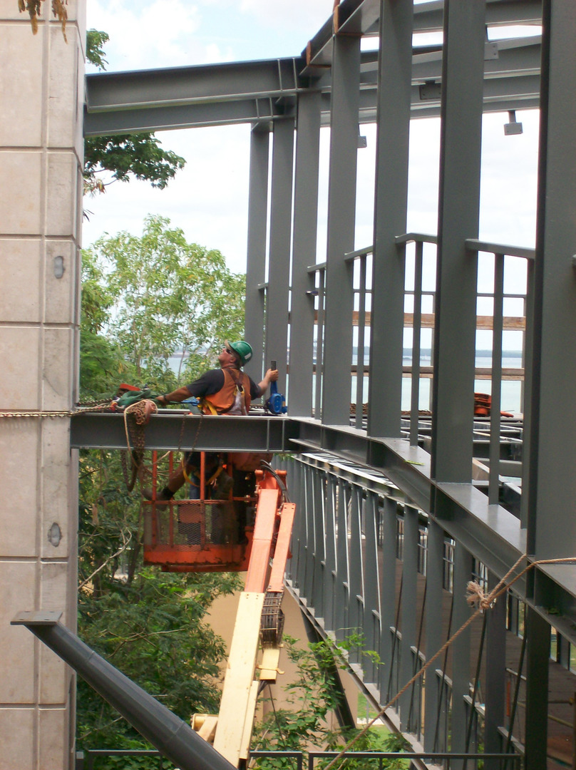 Territory Stories - Manoeuvring section of pedestrian bridge