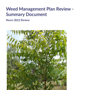 Territory Stories - Weed Management Plan Review - Summary Document