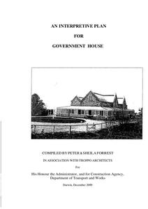 Territory Stories - An interpretive plan for Government House