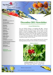 Territory Stories - Top End Native Plant Society newsletter