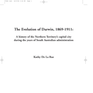 Territory Stories - The Evolution of Darwin 1869 - 1911: A history of ...
